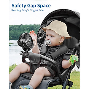 Portable Clip on Fan, Small Powerful Wind Cooling Desk Fan, 3 Speed Quiet Personal Fan with Clip, 360° Rotatable Battery Operated Rechargeable Mini Table Fan for Home Office Stroller Travel Camping