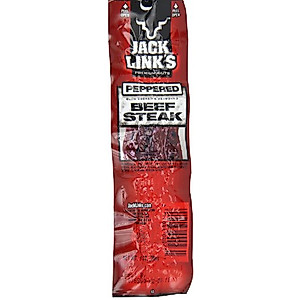 Jack Link’s Premium Cuts Beef Steak, Peppered, 12 Count, 1 Oz Strips – Great Protein Snack with 11g of Protein and 1g of Carbs Per Serving