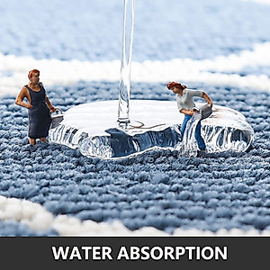 Kitchen Rugs and Mats 2 PCS Non Skid Washable Kitchen Mats Set Resist Dirt Rugs Absorbent Floor Mats for Kitchen,Sink,Entryway 17.3 x 47 + 17.3 x 29 Gray