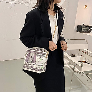 WOG2008 Takeout Box Tower Print Shoulder Bag Pu Leather Ladies Chinese Handbag Cute Girl's with Comfortable Chain Strap
