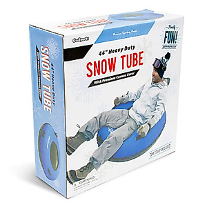 GoSports 44 in Heavy-Duty Winter Snow Tube with Premium Canvas Cover - Commercial Grade Sled - Choose Your Style