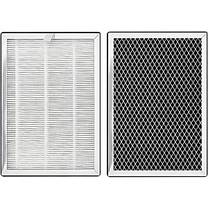 LINNIW 4 Pack MA-25 Replacement Filter Compatible with MA-25 3-in-1 Filters, True HEPA and Activated Carbon (2 Set, 4 Pack