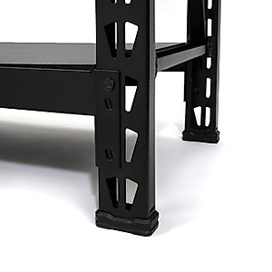 DEWALT Industrial Storage Rack Garage Shelving, 3 Heavy Duty Adjustable Laminate Deck Shelves, 50”W x 18”D x 48”H, 4,500 lb. Capacity, Black