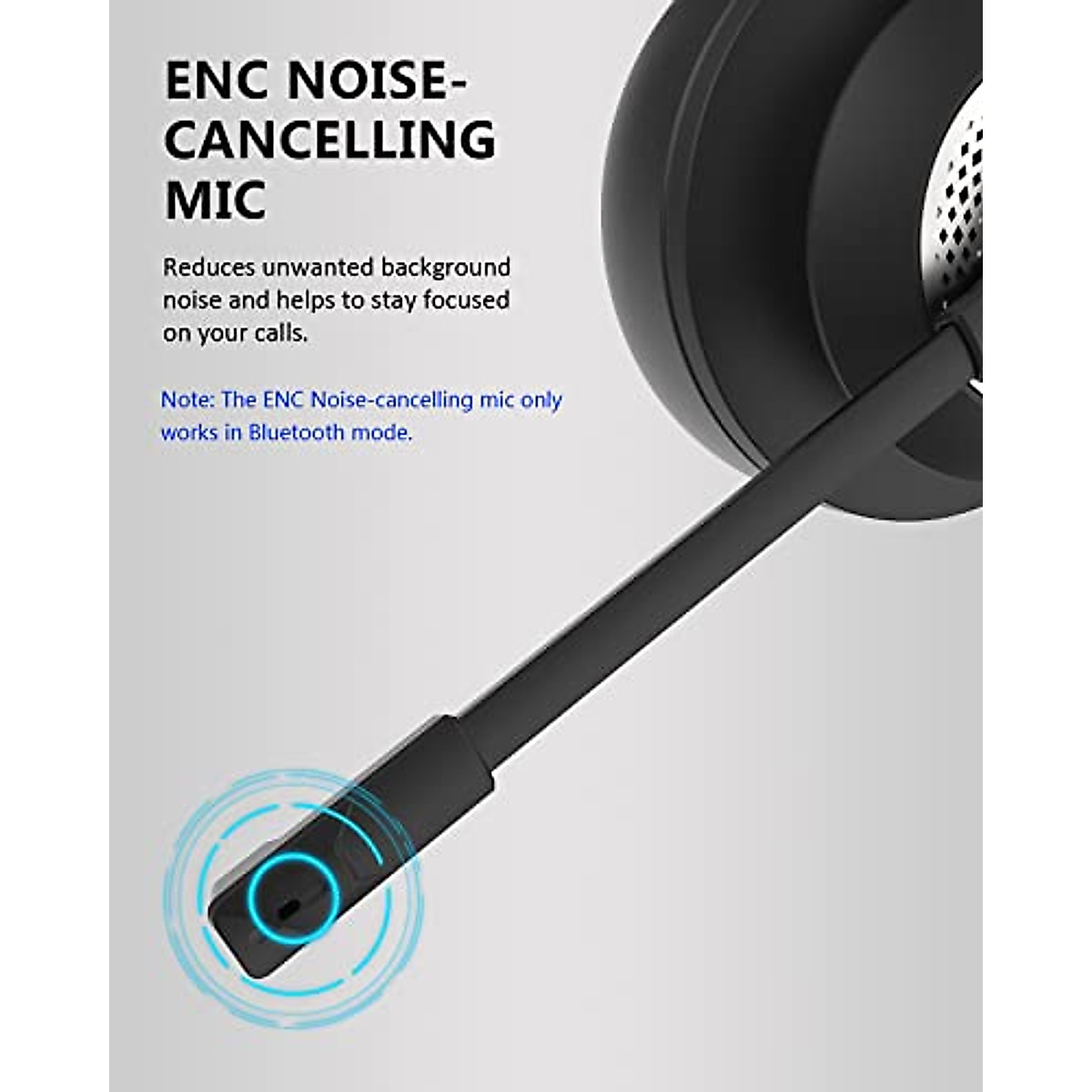 Sanfant Bluetooth Headset V5.0 Stereo Wireless On-Ear Headphones with Microphone Flip-up to Mute & USB Dongle, 22+Hrs Talktime Bluetooth/Wired Office Headset for PC/Laptop/Computer/Cell Phone