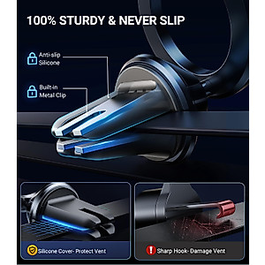 VICSEED for Magsafe Car Mount, [All-Metal] Ultra-Simple Strong Magnetic Phone Holder for Car Vent, 360° Rotation Hands Free Magnet Cellphone Cradle for iPhone 15 14 13 12 Pro Max Mini Plus