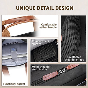 MOLNIA 3 in 1 Laptop Backpack, 17.3 inch Computer Bags for Men, Laptop Backpack for Men, for Travel Bussiness School Men Women, Black