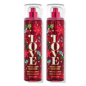 Bath & Body Works Cotton Candy Champagne Fine Fragrance Mist - Value Pack Lot of 2 (Cotton Candy Champagne)
