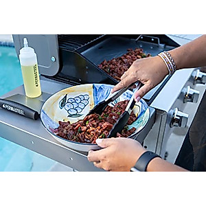 Permasteel Griddle Accessories Kit for Flat Top Grills | 10-Pc Griddle Tool Set for Outdoor Griddle, PA-12003, Spatulas, Tong, Turner, Grill Scraper, Egg Rings, Squeeze Bottles