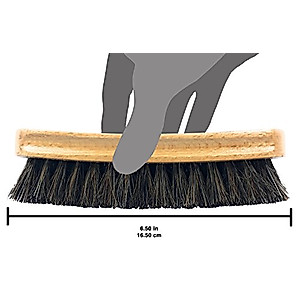 Bickmore Shoe & Boot Shine Brush - 100% Horsehair - Cleaning Brush Great for Waxing, Polishing, Buffing Finished Leather