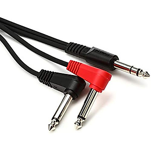 Roland PCS-31L 1/4-Inch Male To 2 x 1/4-Inch Right Angle Mono Male Instrument Cable