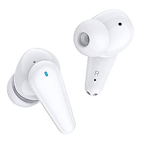 TCL True Wireless Earbuds MOVEAUDIO S180 Active Noise Cancelling Wireless Earbuds Auriculares, 10mm Hi-Fi Bass, 30H, Built-in Mic, Waterproof,ENC Calls in-Ear Earbuds for Android Apple, Ivory White