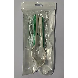 Ceonam 2 Pcs Dental Mirror with Light Tool LED Lighted Teeth Inspection Mirror Anti Fog Curve Angle Dentist Oral Care Tool (Green)