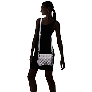 Vera Bradley Women's Performance Twill Carson Mini Shoulder Bag Crossbody Purse, Tranquil Gray, One Size