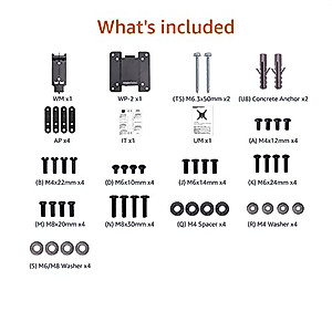 Amazon Basics Fixed Flat TV Wall Mount fits 12-Inch to 40-Inch TVs and VESA 200x200