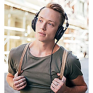 Audio Technica ATH-M40x Professional Studio Monitor Headphone Black Bundle with Antlion Audio ModMic Wireless, Blucoil 6' 3.5mm Extension Cable, Headphone Amp, Headphone Hook and Slappa Headphone Case