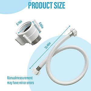 Water line fittings and accessories Flexible faucet connector 30 in. Braided PVC Water Hose，Tool-Free Installation，lead free hose，water supply lines for faucet，hose connector