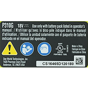 Ryobi P310G 18v Pistol Grip Variable Discharge Rate Power Caulk and Adhesive Gun (Tool Only, Holds 10 Ounce Carriage)