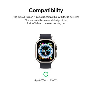 Ringke Fusion-X Guard [Watch Band + Case] Compatible with Apple Watch Ultra 2 Band with Case and Designed for Apple Watch Ultra, Shockproof Rugged Stainless Steel Guard Cover - Black
