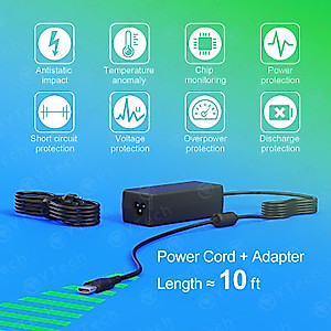 45W USB C Type C Chromebook Charger Laptop Fast Charging Power Adapter, Widely Compatible with HP, Dell, Lenovo, Acer, Asus, Samsung, Google, and More