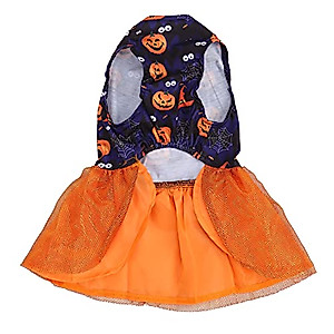 Pet Halloween Dress, Dog Halloween Dress Dog Halloween Dress Skin Friendly Lightweight Dog Costumefor Puppy Party Holiday(M)