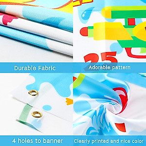 Toss Game Banner for Water Balloons, 4 Score Holes Shooter Target for Water Gun, Swimming Pool Fun Addition Toy for Throwing Water Bomb, Summer Splash Fun for Kids Adults, Pool Party Supplies