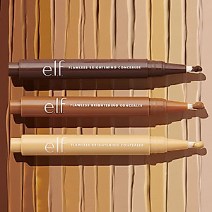 e.l.f. Flawless Brightening Concealer, Illuminating & Highlighting Face Makeup, Conceals Dark Under Eye Circles, Rich 68 N, 0.07 Fl Oz