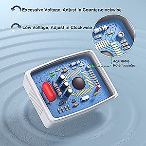 Plug in Voltage Meter, Eversame AC 80-300V LCD Digital RV Voltage Meter, AC 110 220V Voltage Panel Power Volt Test Monitor Gauge Meter for Household Plug into Outlet to Measure Voltage (3 Pack)