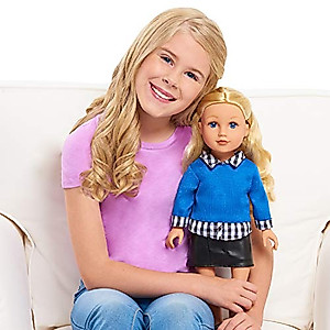 Journey Girls 18-Inch Meredith Hand Painted Doll with Blonde Hair and Blue Eyes, Kids Toys for Ages 6 Up by Just Play