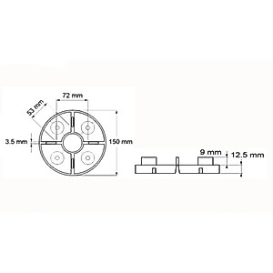 LMR Fixed Height Stackable Pedestals - Paver Support - 0.49” High - 30 Pack