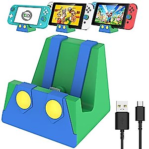 HEIYING Switch Charging Dock for Switch/Switch Lite/Switch OLED, Portable Switch Charging Base Stand with Type C Port,Replacement Compatible with Official Switch Charger Stand