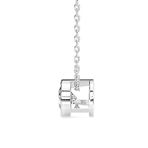 FRIENDLY DIAMONDS Diamond Pendant Necklace For Women | 2 Carat IGI Certified Round Shape Lab Grown Diamond | Globe Slider Lab Diamond Pendant In 18K White Gold | FG-VS1-VS2 Quality