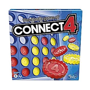Connect 4 Classic Grid Board Game, 4 in a Row Game, Strategy Board Games for Kids, 2 Player Board Games for Family and Kids, Ages 6 and Up