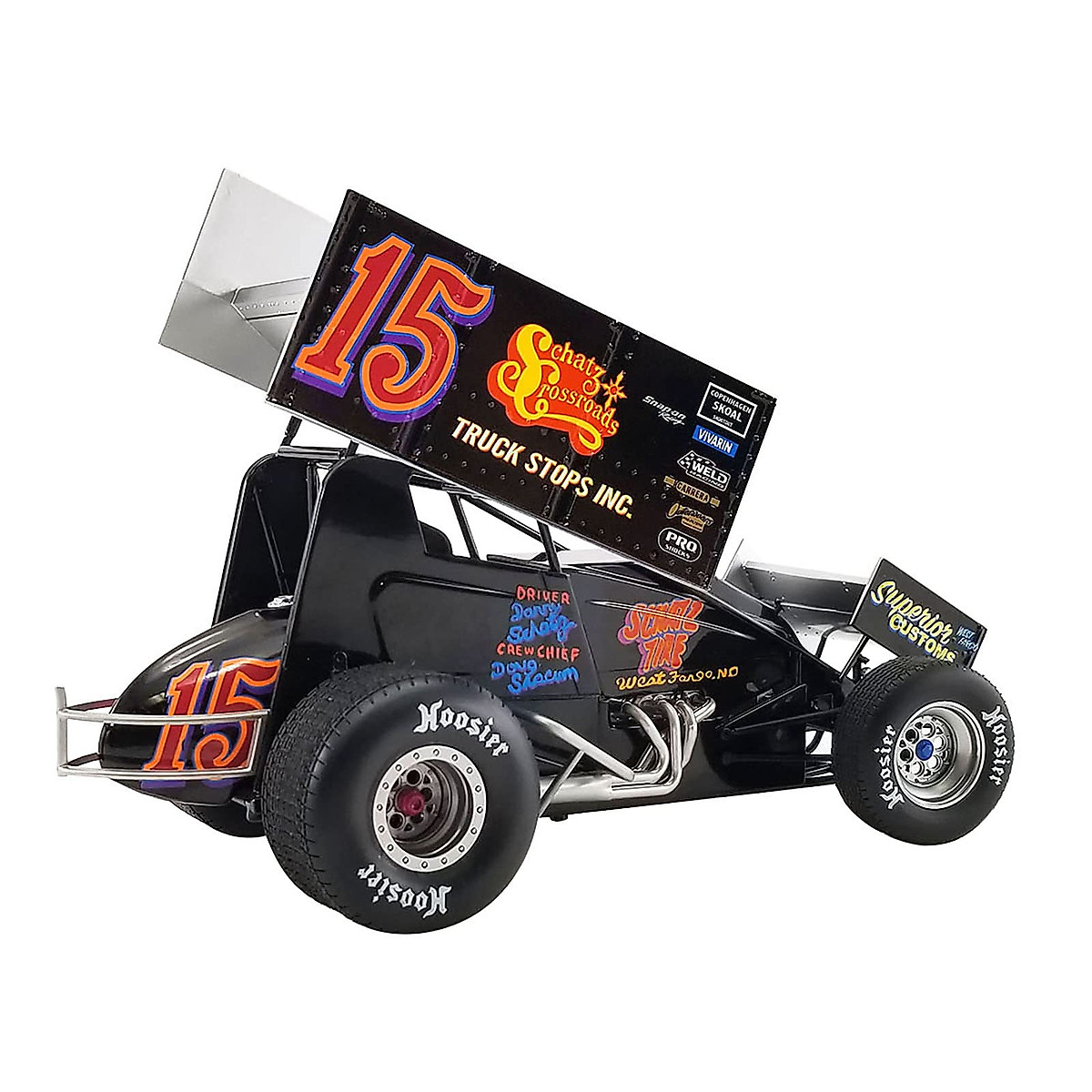 Winged Sprint Car #15 Donny Schatz First 410 Sprint Win Northern Outlaw Sprint Association (1994) 1/18 Diecast Model Car by Acme A1809523