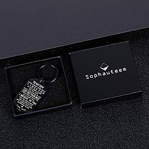 Son Inspirational Gifts from Mom Dad to Son Keychain for Him Teens Boys Christmas Birthday Gifts for Men Stepson Stocking Stuffer Gifts from Step Mother Mommy Valentine Day Wedding Anniversary Keyring