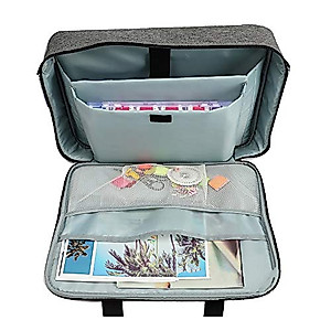 Kani Embroidery Project Bag，Heavy Duty Oxford Embroidery Kit Storage Tote Bag with Shoulder Strap for Embroidery Floss,Crochet Hooks,Cross Stitch and Sewing Accessories