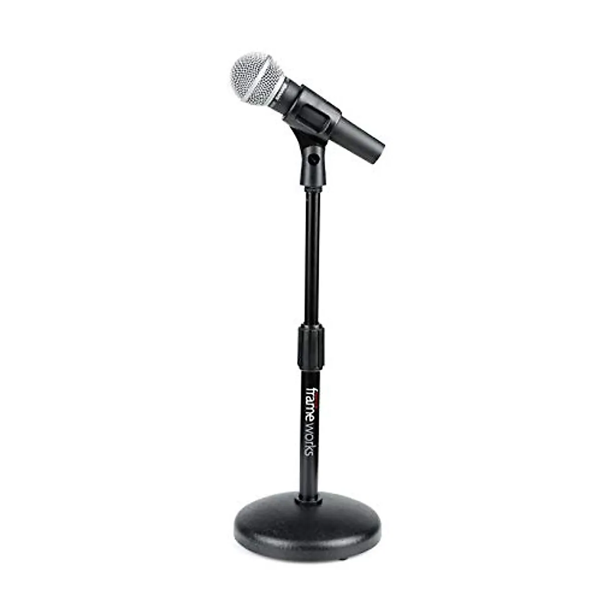 Gator Frameworks Desktop Microphone Stand with Round Weighted Base & Adjustable Height (GFW-MIC-0501)