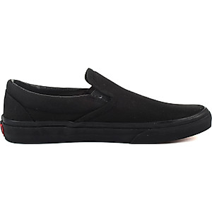 Vans - Unisex Adult Classic Slip-On Shoes in Black/Black, Size: 7 D(M) US Mens / 8.5 B(M) US Womens, Color: Black/Black