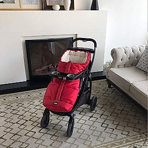 Winter Outdoor Tour Waterproof Baby Stroller Footmuff, Cozy Warm Toddler Sleeping Bag for Most Pushchair, Jogger, Strap Position Adjustable Stroller Blanket