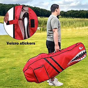 Golf Bag Rain Covers Travel Bag Dustproof Waterproof Foldable Golf Protection Accessories Multi Color (Red)