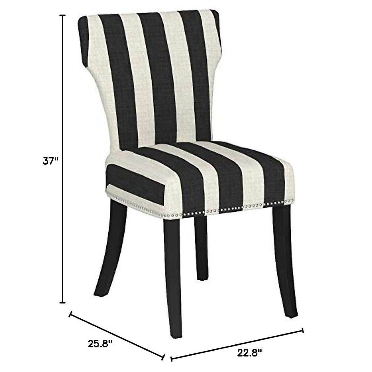 Safavieh Mercer Collection Carter Black/White Polyester Dining Chair