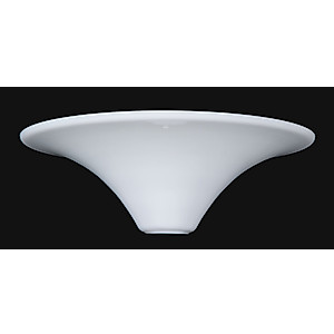 B&P Lamp Stiffel Style Cased White Glass Torchiere Floor Lamp Shade