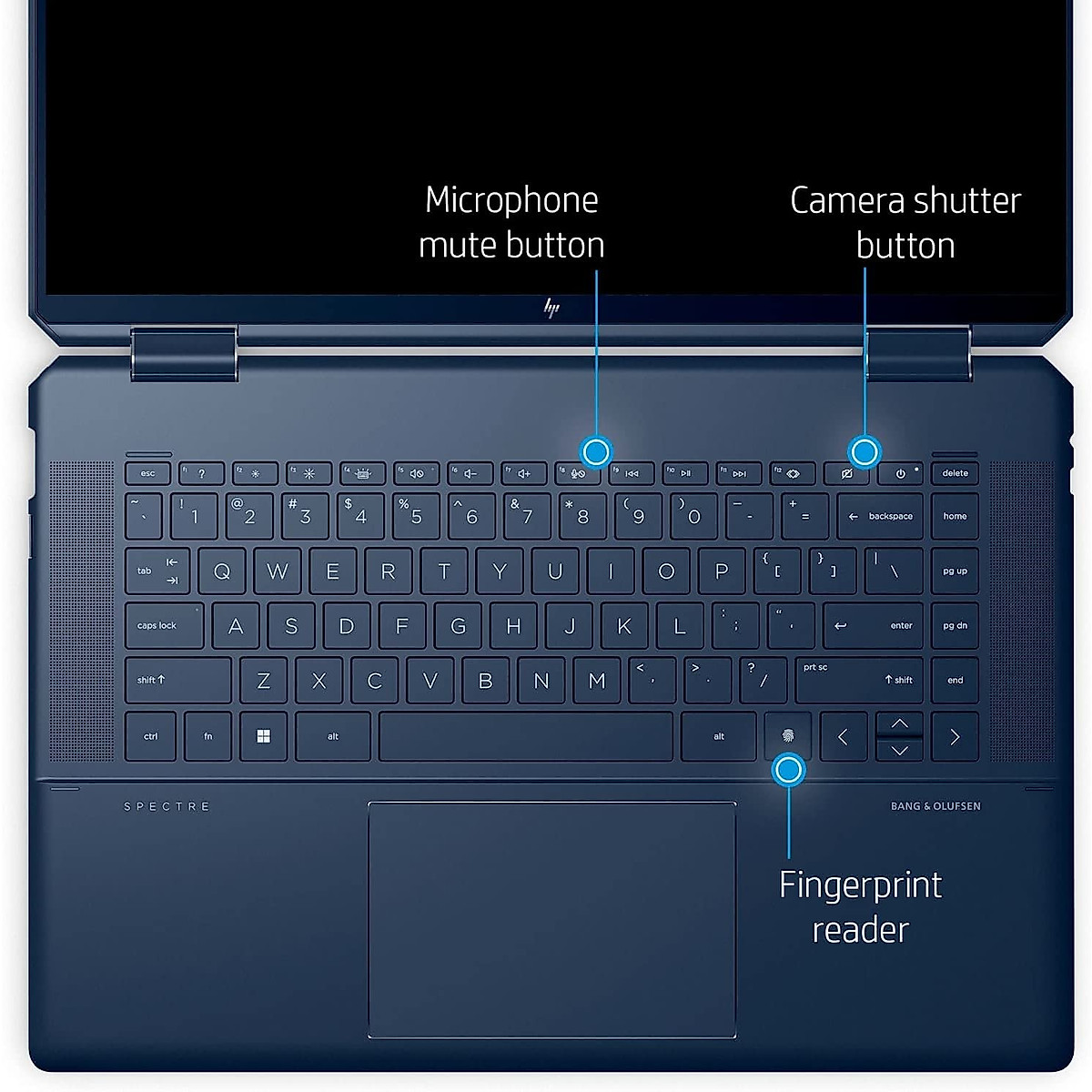 HP Spectre x360 2-in-1 Business Laptop (16" 3K QHD+ Touchscreen, Intel 14-Core i7-12700H, 16GB RAM, 512GB SSD, IST Stylus) Long Battery Life, Fingerprint, Backlit, Thunderbolt 4, Wi-Fi 6E, Win 11 Pro