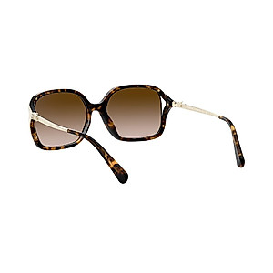Coach HC8280U Universal Fit Sunglasses, Dark Tortoise/Brown Gradient, 57 mm