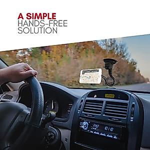 Macally Windshield Phone Mount for Car Magnetic - Suction Cup Window Mount Phone Holder with 12" Long Gooseneck Arm & Super Strong Magnet Mount for Cell Phone, iPhone, Smartphone