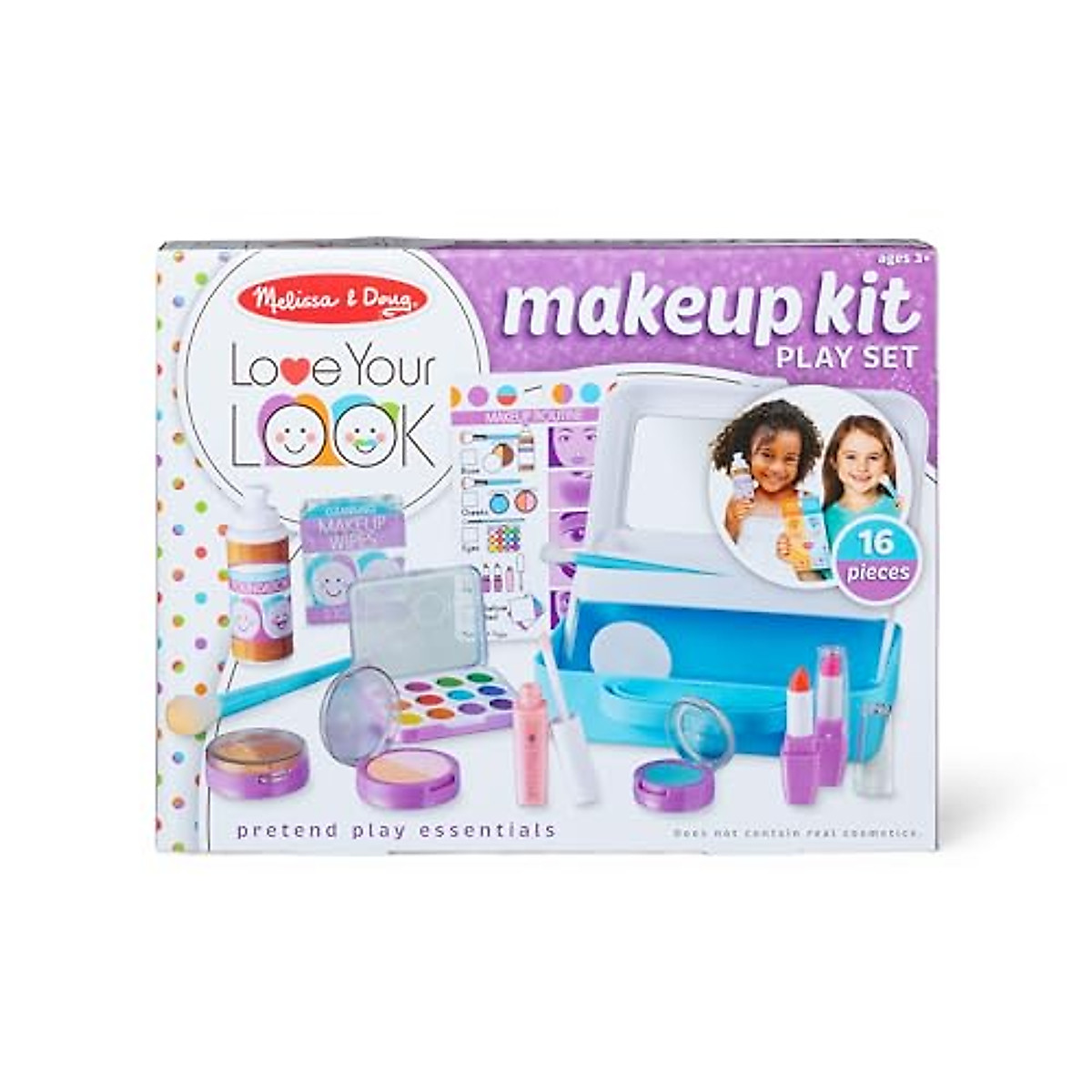 Melissa & Doug Love Your Look - Makeup Kit Play Set,16 pieces of pretend makeup