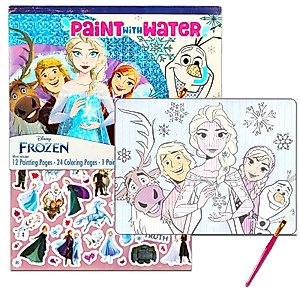 Classic Disney Disney Frozen Paint Posters Set - 4 Pc Bundle with Frozen Painting Activity Book, Coloring Books, Stickers and More | Frozen Anna and Elsa Activities for Toddlers, Kids