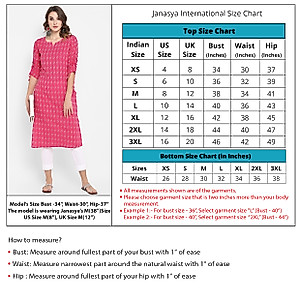 Janasya Kurta Set for Women Peach