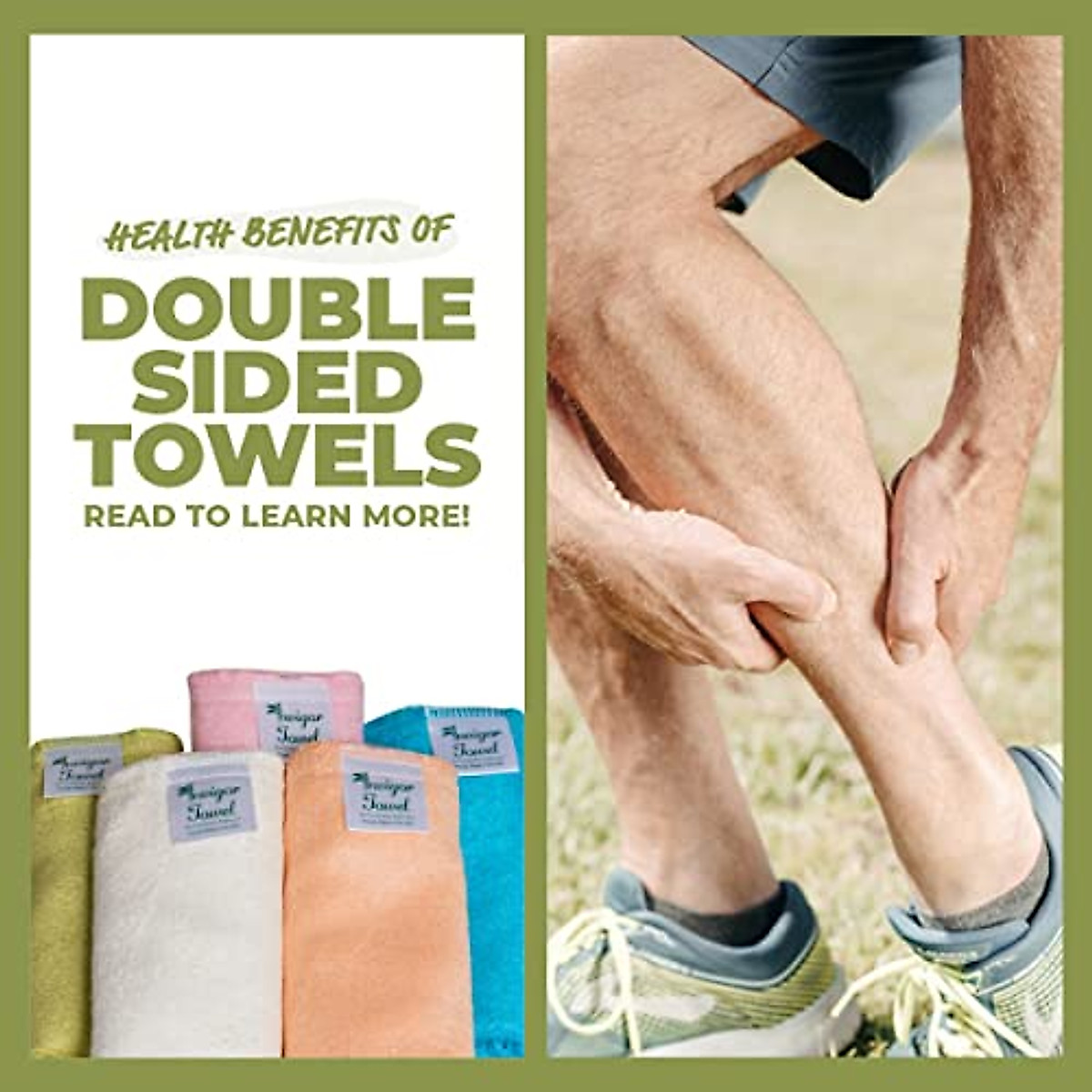 Invigor Sports Recovery and Post Surgery Hand Towels for Face and Body, Set of 2 with Hand Towel and Wash Cloth Double Sided Towels Made in USA