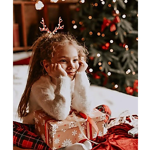 Hapdoo 2Pcs Christmas Reindeer Ponytail Bun Holder, Metal Banana Clips Hair Strong Hold Decorative Hair Claw Clips for High Ponytail, Xmas Hair Jaw Clips Barrettes Styling Accessories for Women Girls