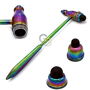 G.S Tromner Neurological Deluxe Reflex Hammer Multi Titanium Rainbow Color